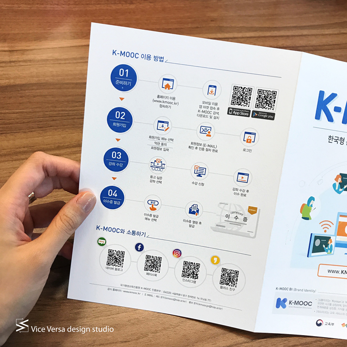 한국형 온라인 공개강좌 K-MOOC 리플릿 디자인